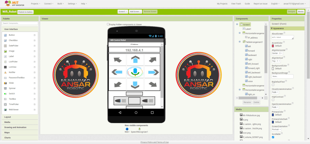 WiFi Based Robot With Android Application Control – MA Robotic